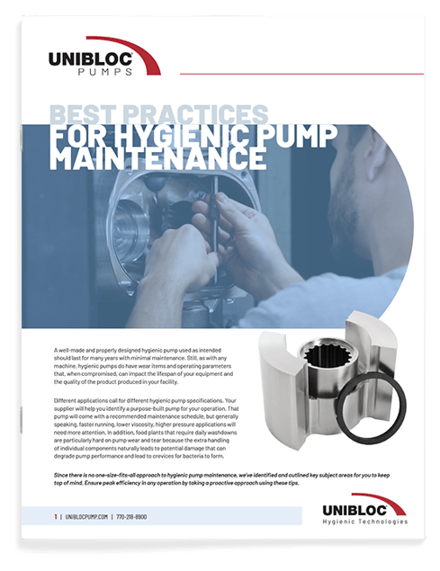 Hygienic Pump Maintenance WP Landing Page